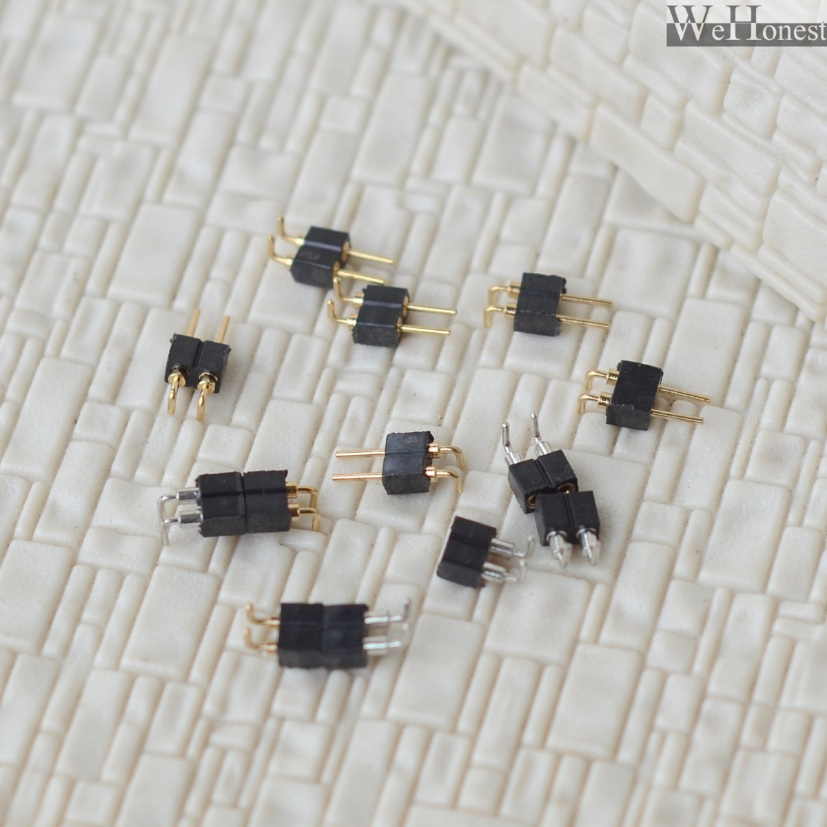 10 pairs 2 Pins mini-plug kits 2.0mm vertical connectors round male ...
