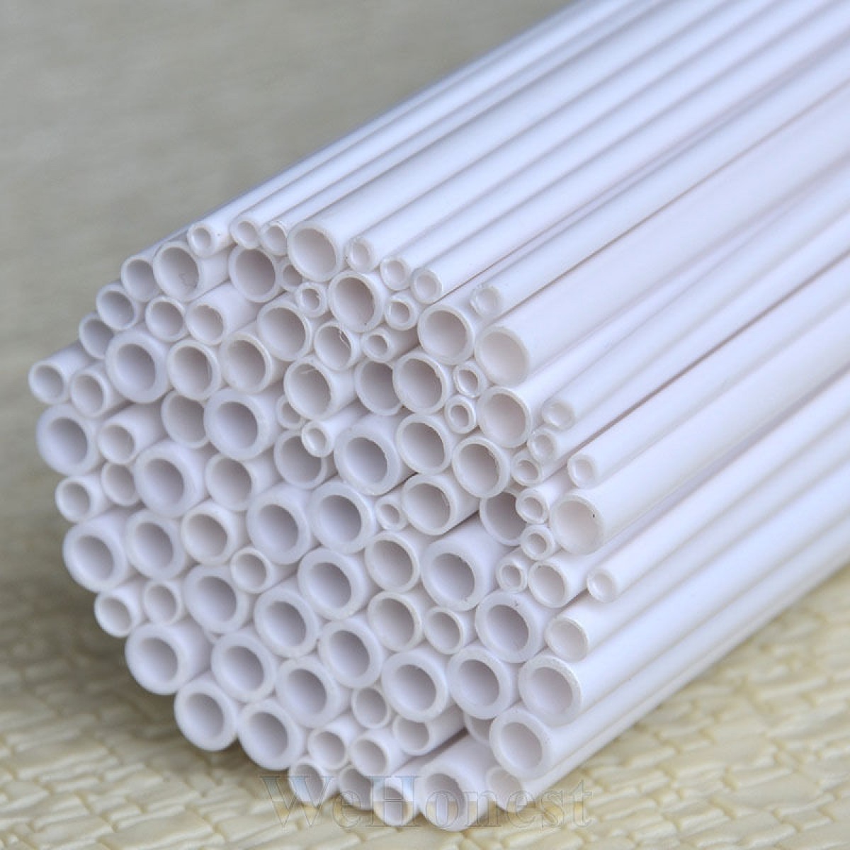 100 pcs Assorted size Styrene ABS pole, Rod, Pipes 500mm long Dia. 3, 4 ...