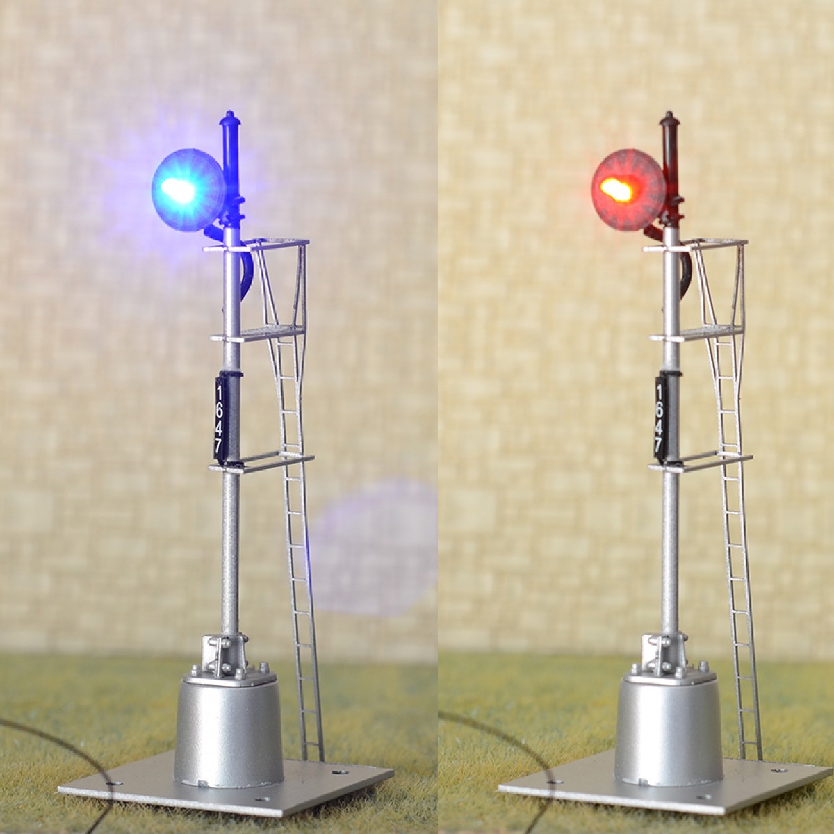 1 x HO scale model railroad Bi-Colors searchlight signal fine metal ...