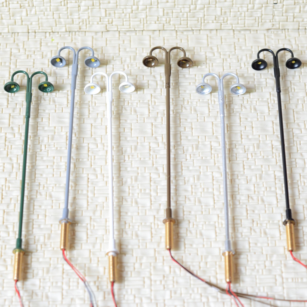 3 x OO / HO scale LED street light Model Train Railroad path lamp post ...