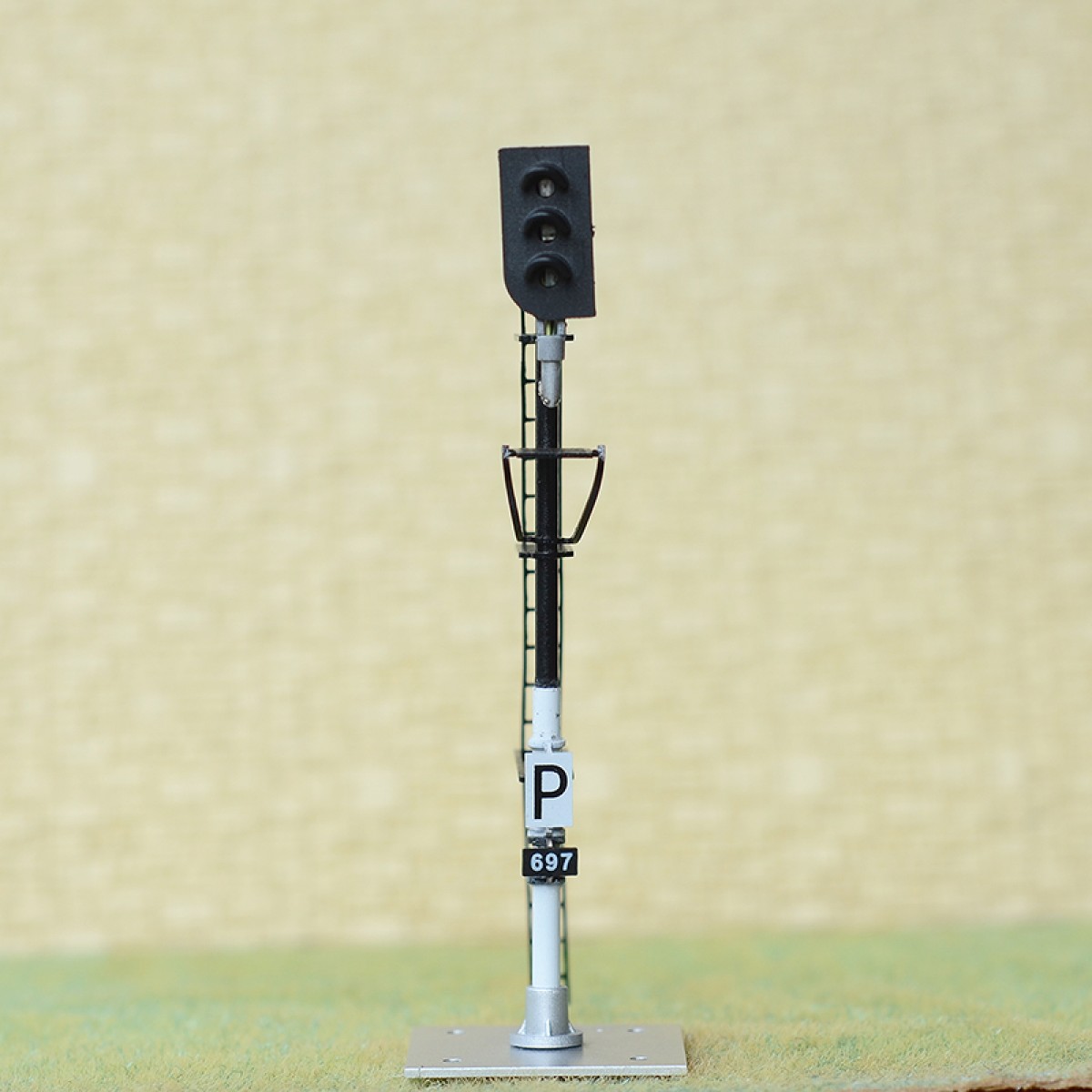 1 x HO scale model railroad European block signal light 3 aspects metal ...