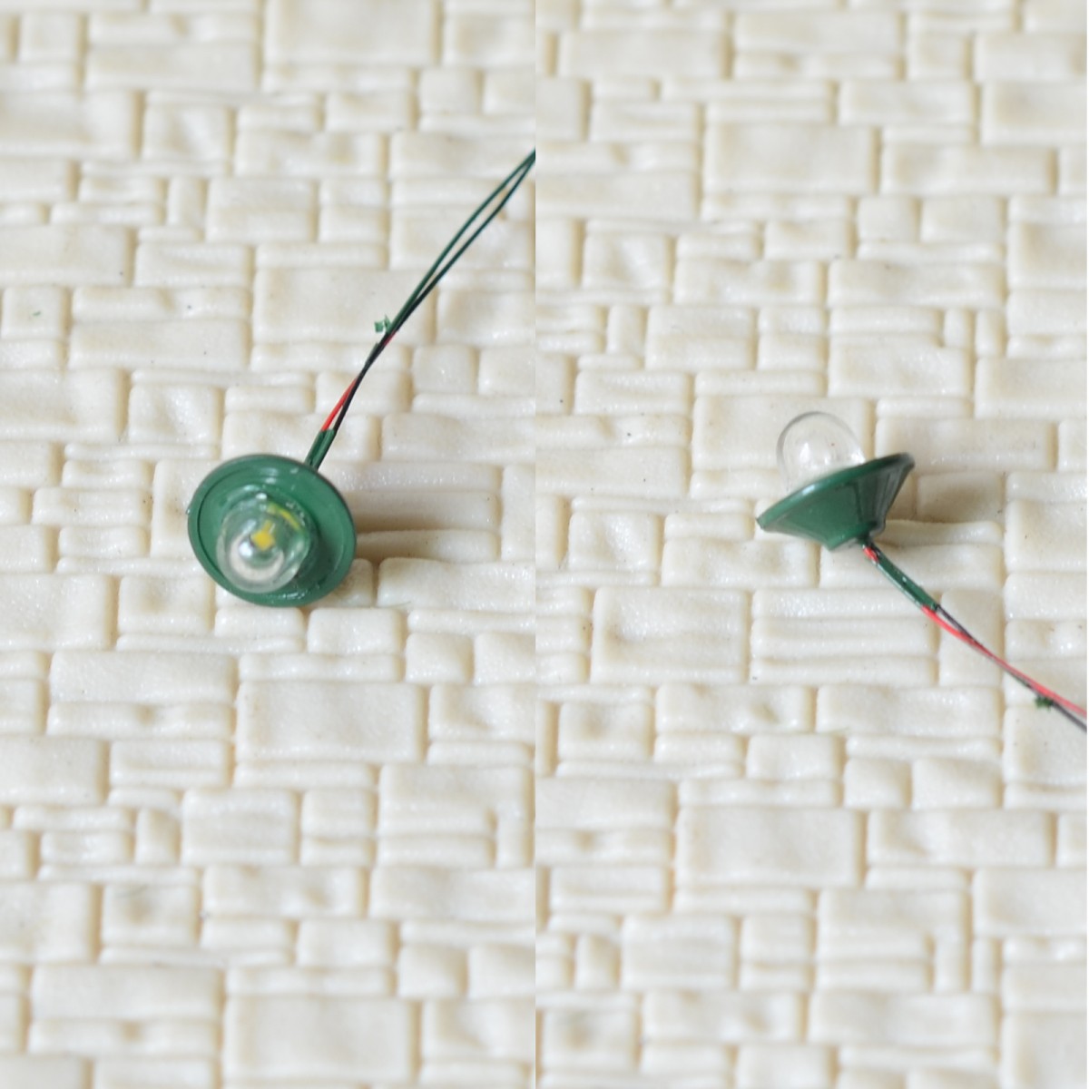 5 x OO / HO scale street light model wall Lamp posts LED ceiling lamps ...