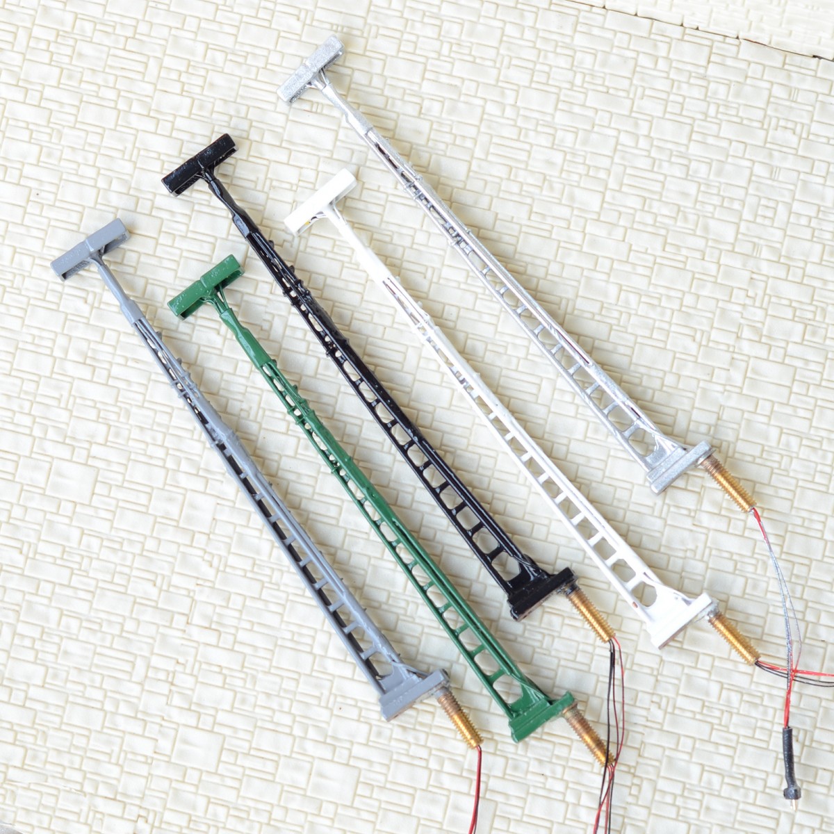 1 x OO / HO Scale Led mast tower light Model Railroad street Lamp post ...