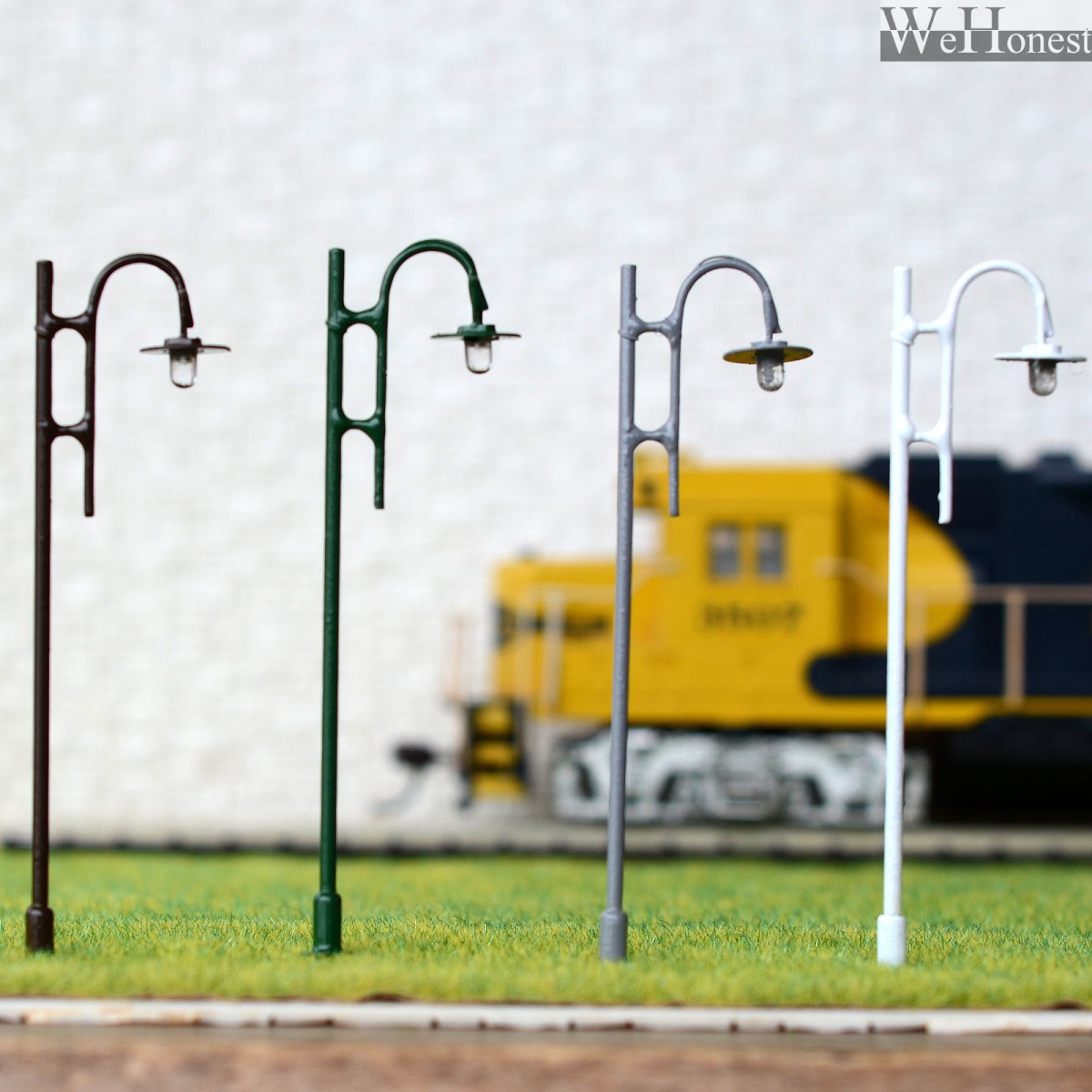 3 x OO / HO Scale Led Street Lights Model Train Railroad Curve Lamp ...