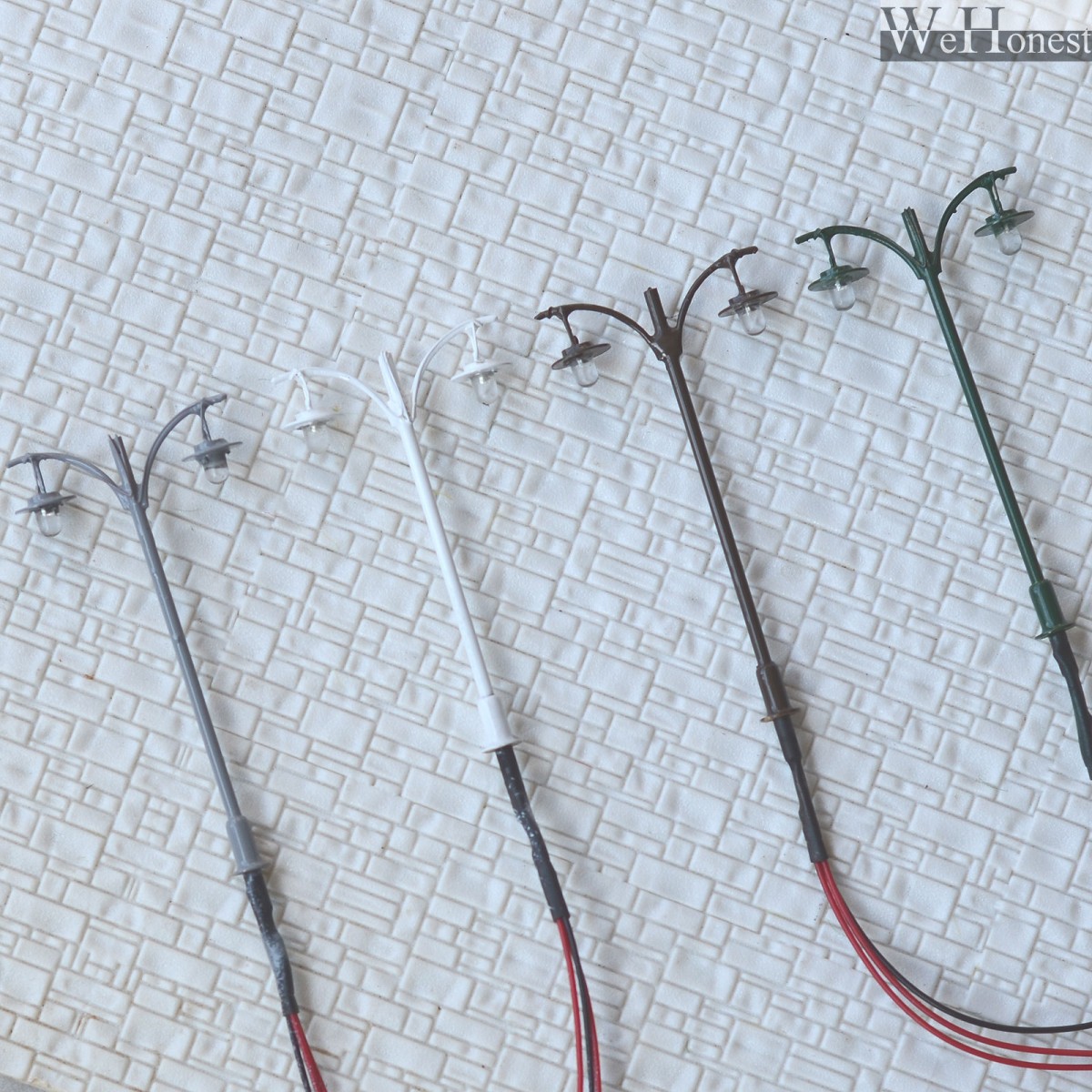 5 x HO OO scale model railroad train street led lights Lamps Lamp posts ...