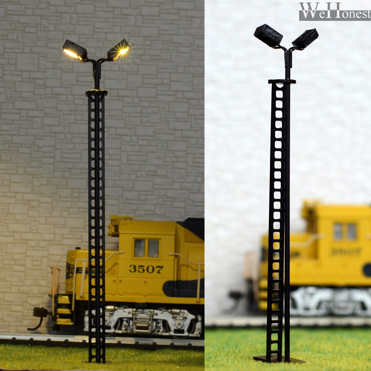 1 x HO/OO Model Lamp Yard Light warm white LED made Lamppost long life #R44