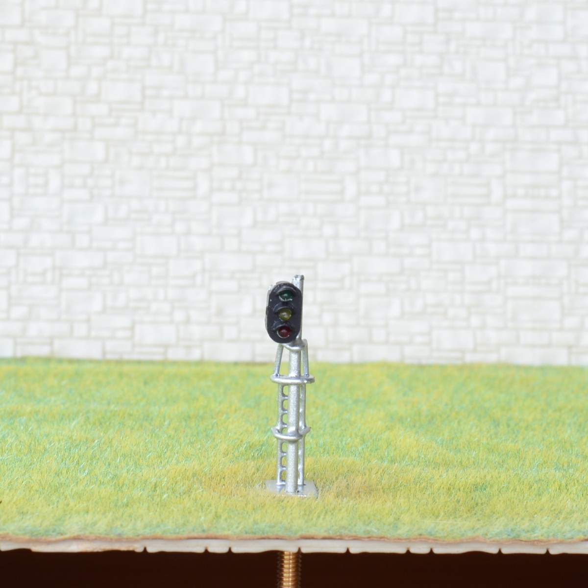 1 x N scale model train block signals railway LED light 3 aspect silver ...