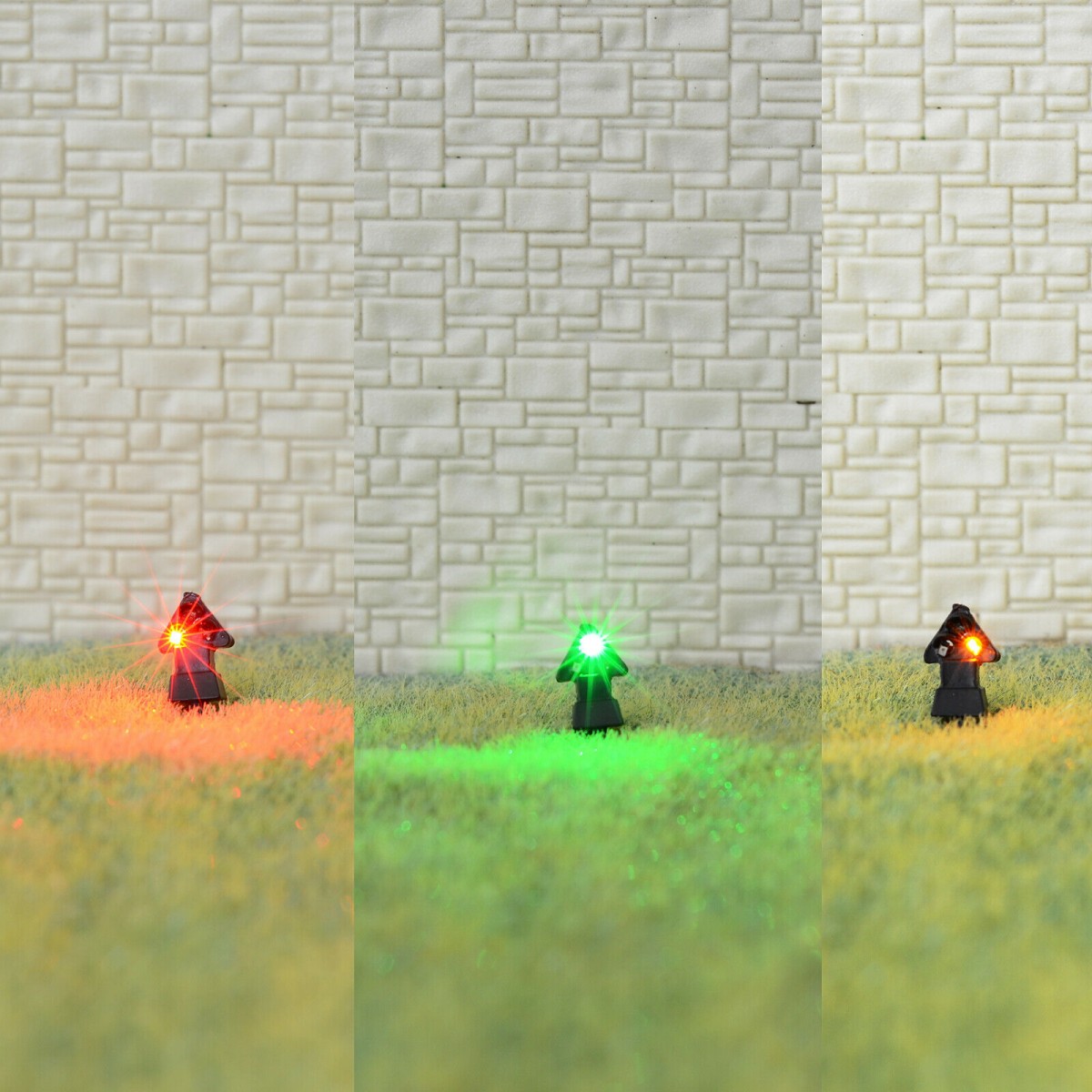 1 x N scale model train European block dwarf signal railway LED light 3 ...