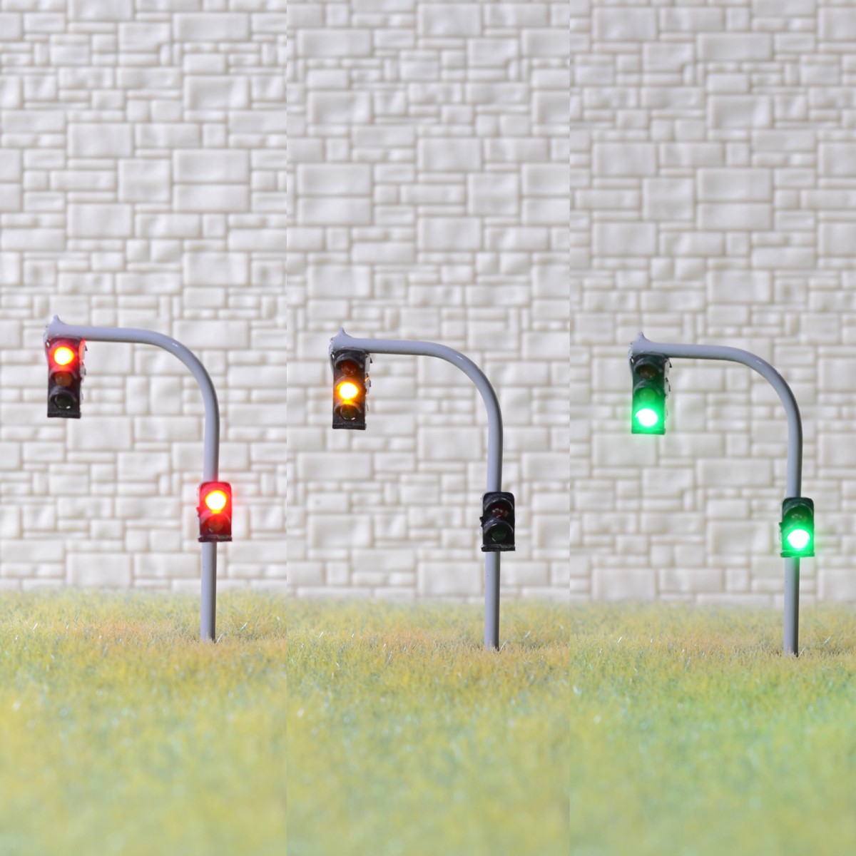 1 x traffic lights N crossing walk model LED pedestrian street signals ...