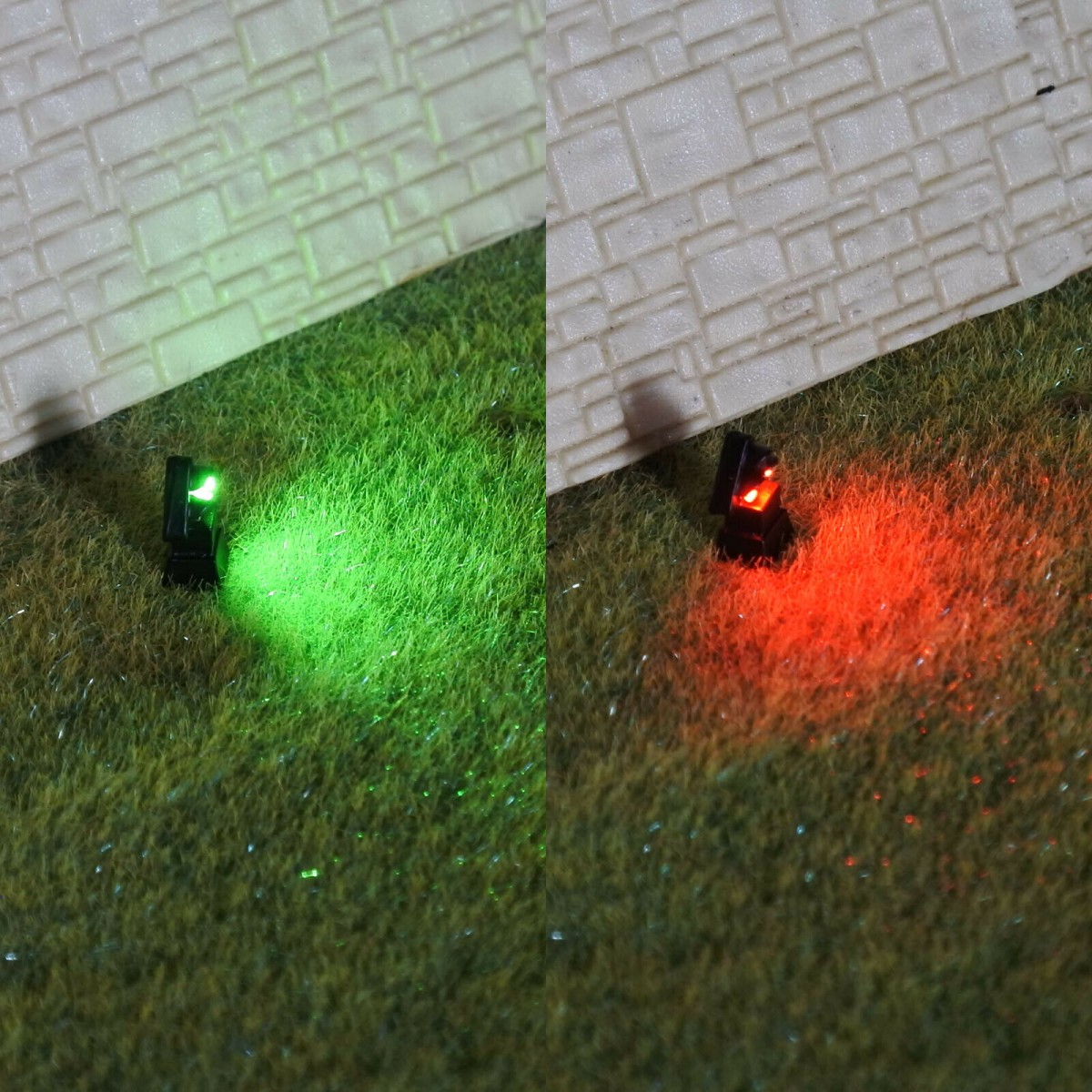 1 x N scale model train European block dwarf signal railway LED 2 ...