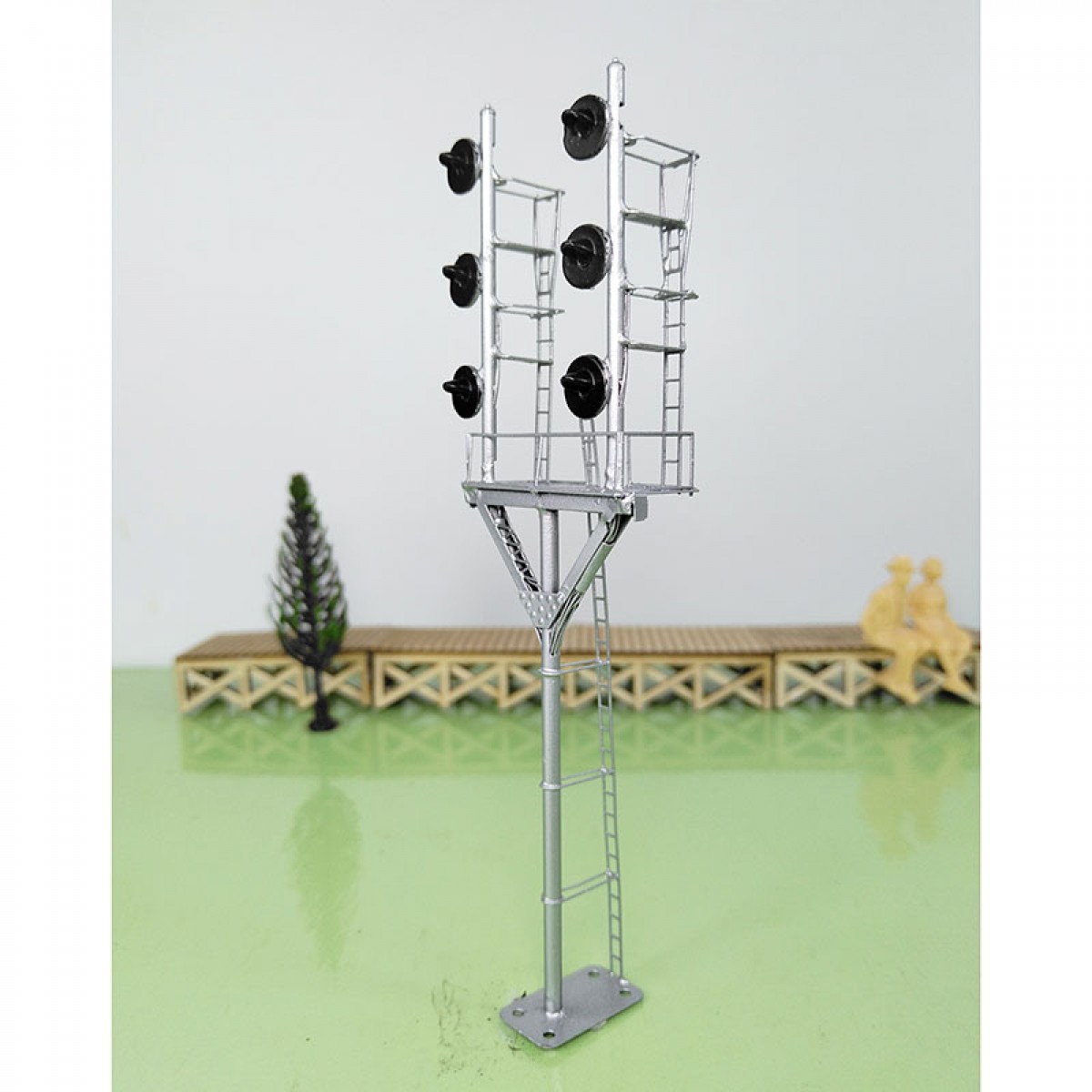 1 x HO scale model tower searchlight signal goalpost bracket 6 ...