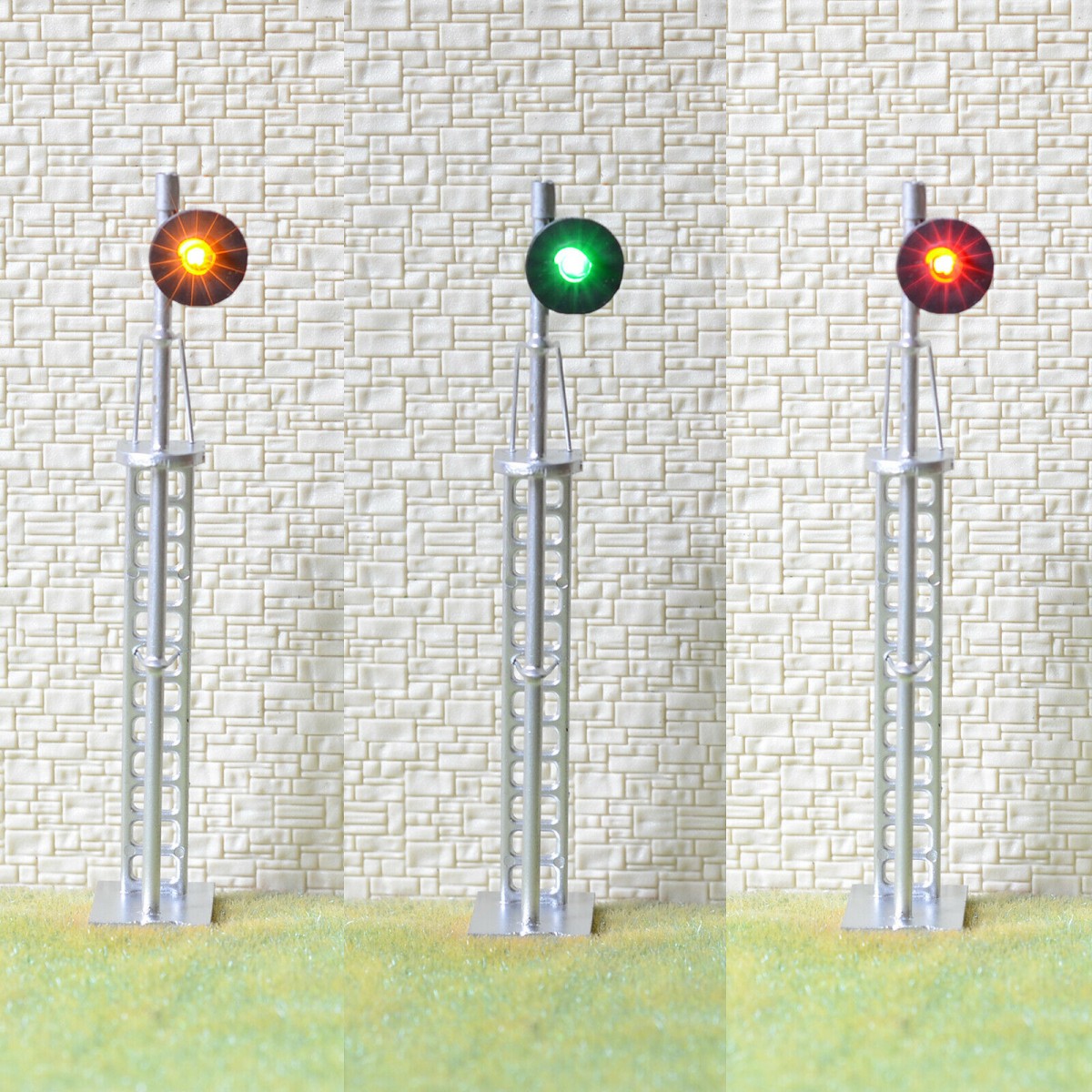 1 x O scale searchlight block signal model train 3 color SMD LEDs R/G/Y ...