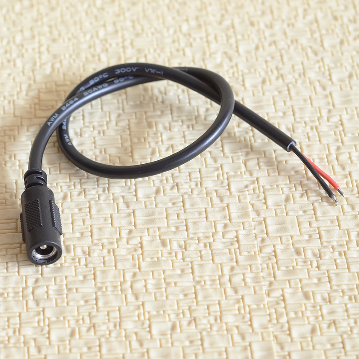 1 x DC 12V FEMALE POWER CONNECTOR with cable wire 5.5mm x 2.1mm for ...